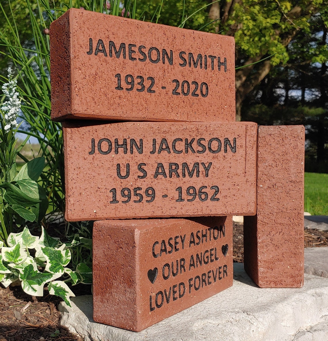 Brick Memorial 4x8 REAL CLAY PAVER Personalized Fundraising - Etsy