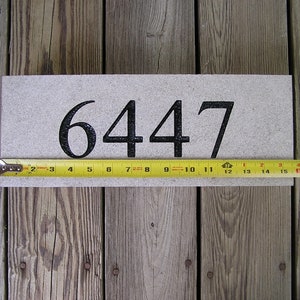 REAL Indiana Limestone Address Stone Block to Install With Brick or ...