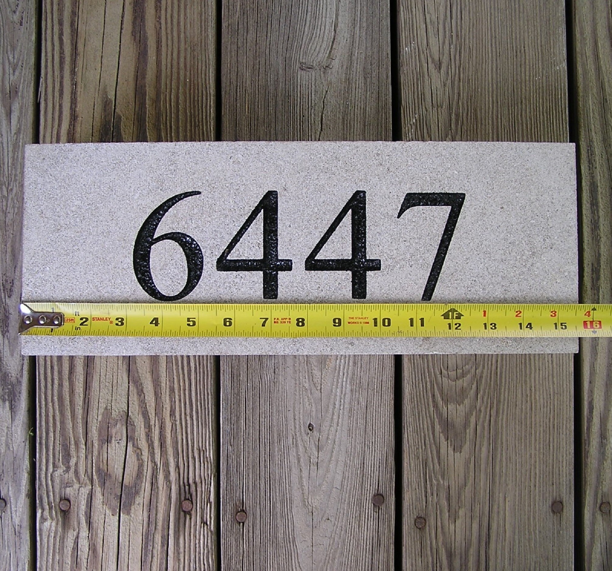 REAL Indiana Limestone Address Stone Block to Install With Brick or ...