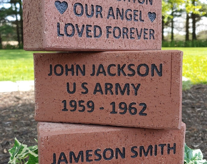 Brick Memorial 4x8 REAL CLAY PAVER Personalized Fundraising Bricks ...