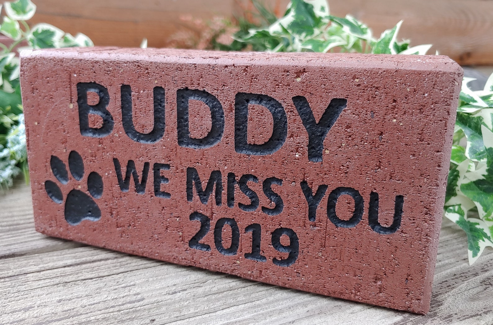 Pet Memorial Stone / REAL CLAY PAVER Brick / Pet Grave Marker - Etsy