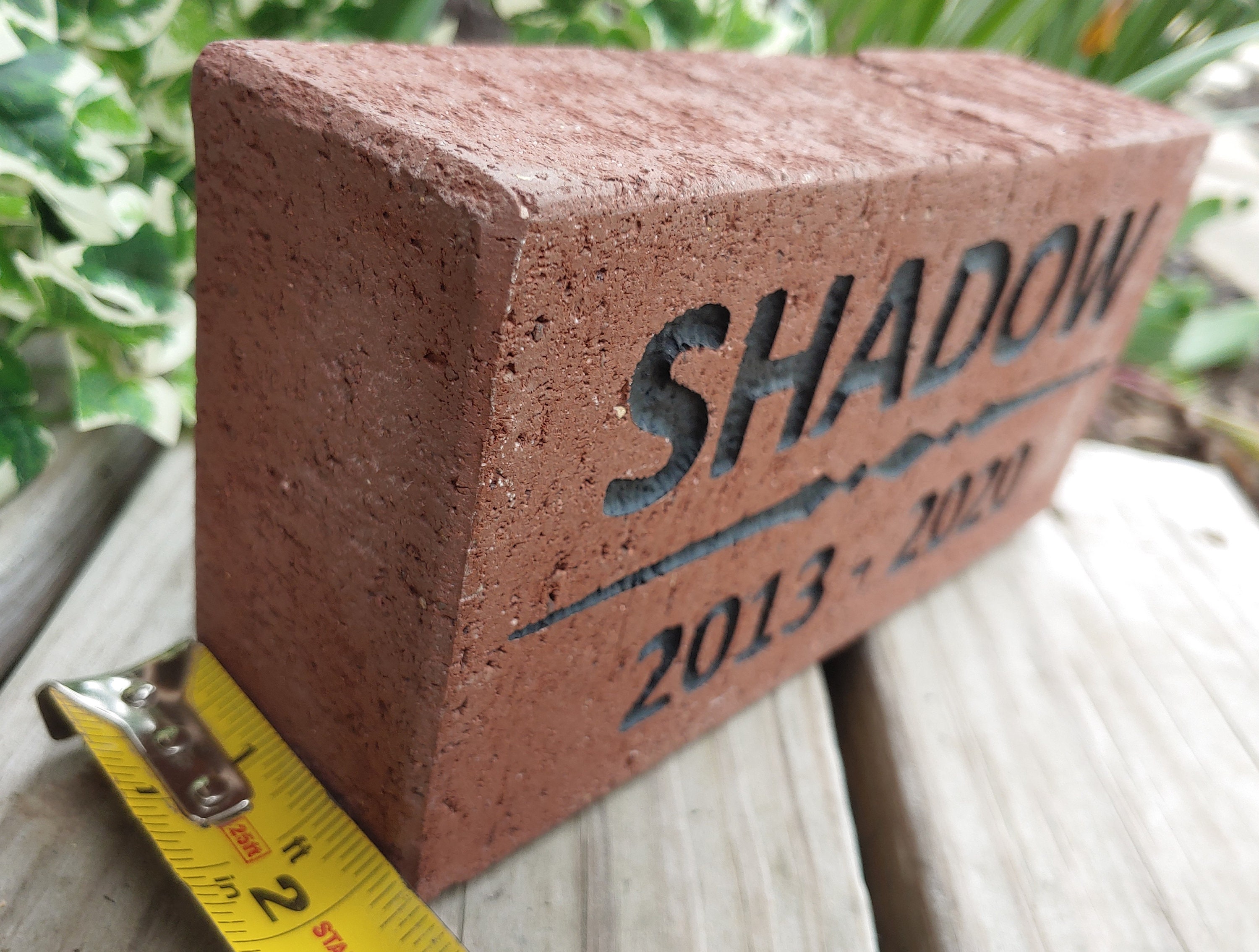 Pet Memorial Stone / REAL CLAY PAVER Brick / Pet Grave Marker Headstone ...