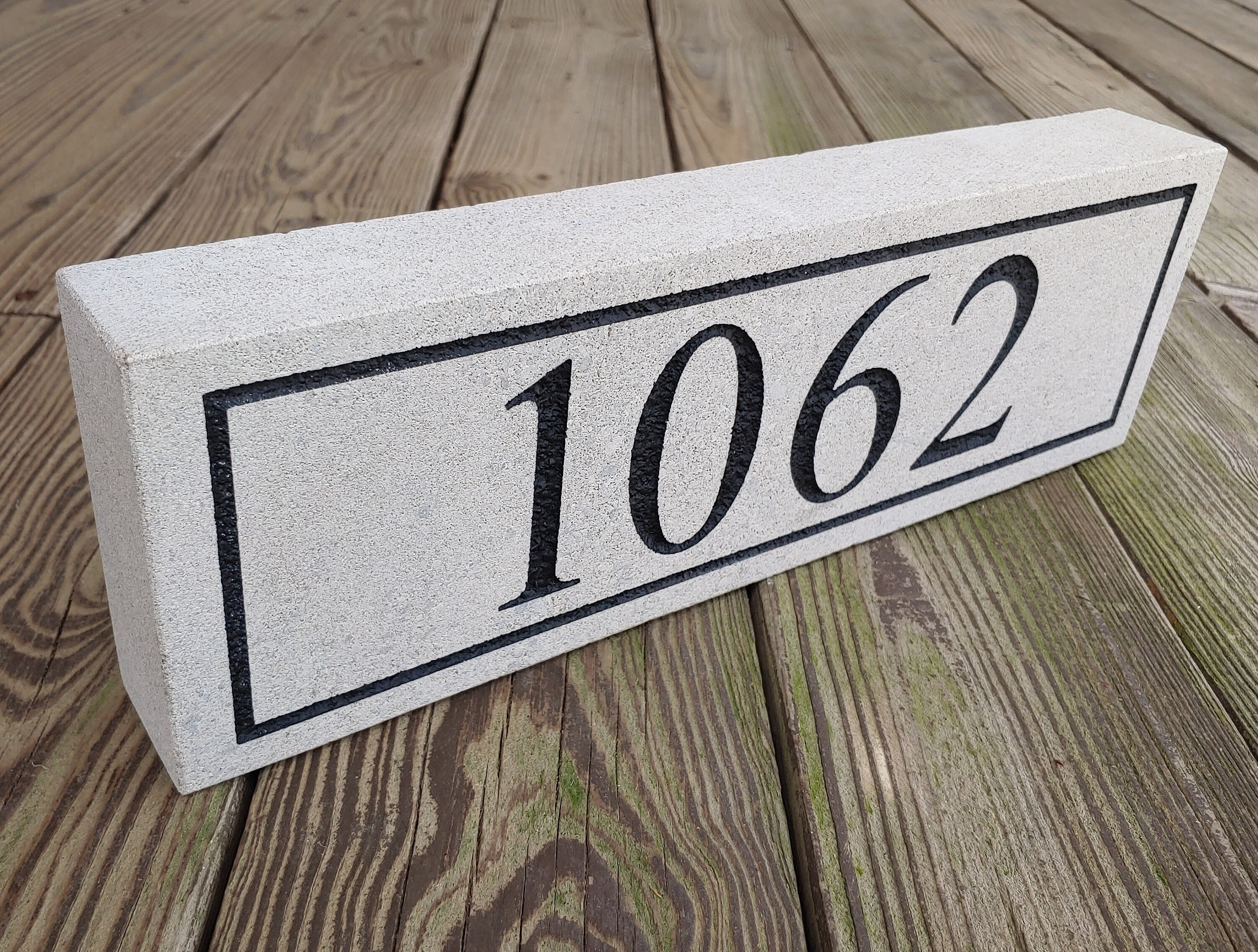 Thinner 1.5 REAL Indiana Limestone Address Stone Marker - Etsy