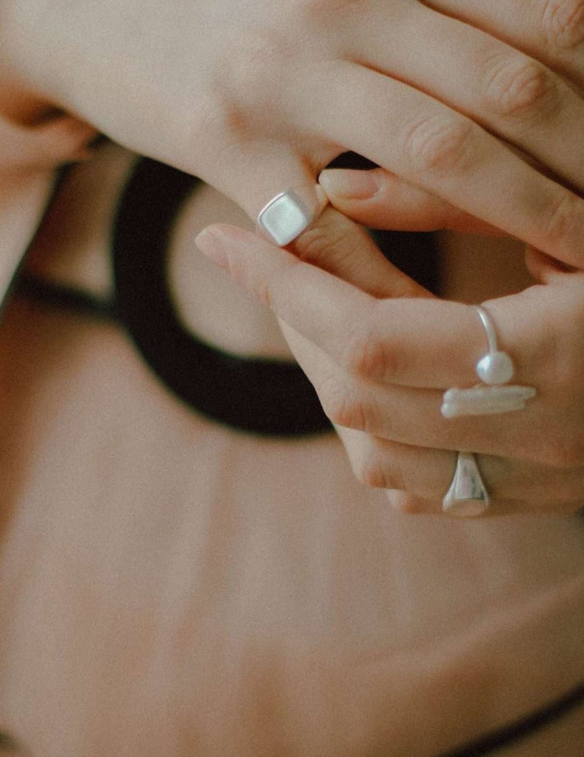 Silver Signet Ring Square Signet Ring Silver Square | Etsy