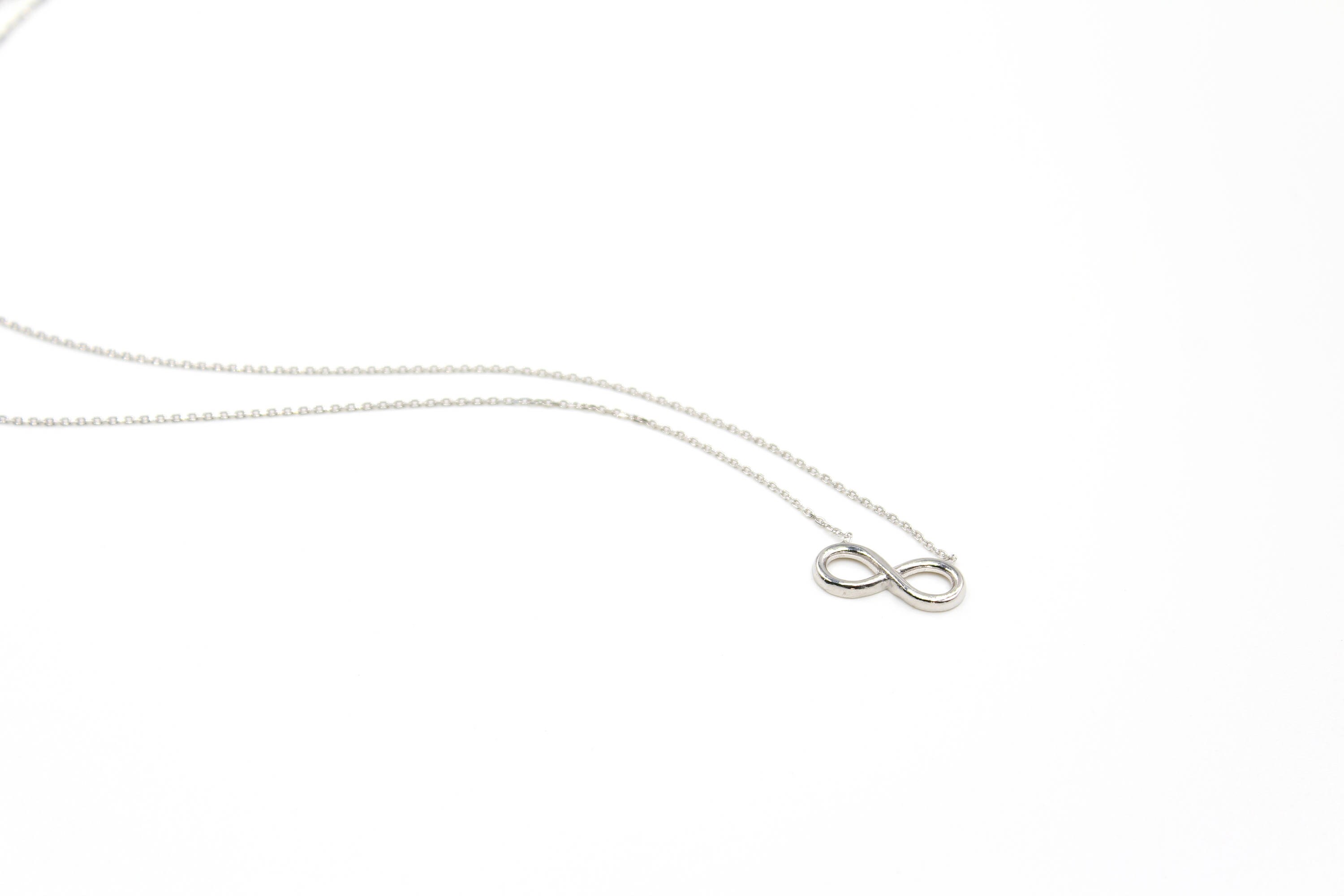 Infinity Necklace Silver Necklace Infinity Charm Sterling | Etsy