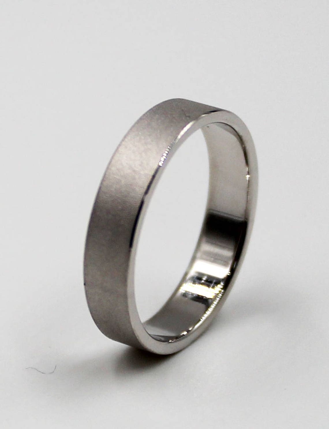 4mm Matte Ring Sterling Silver Matte Finish Satin Finish - Etsy