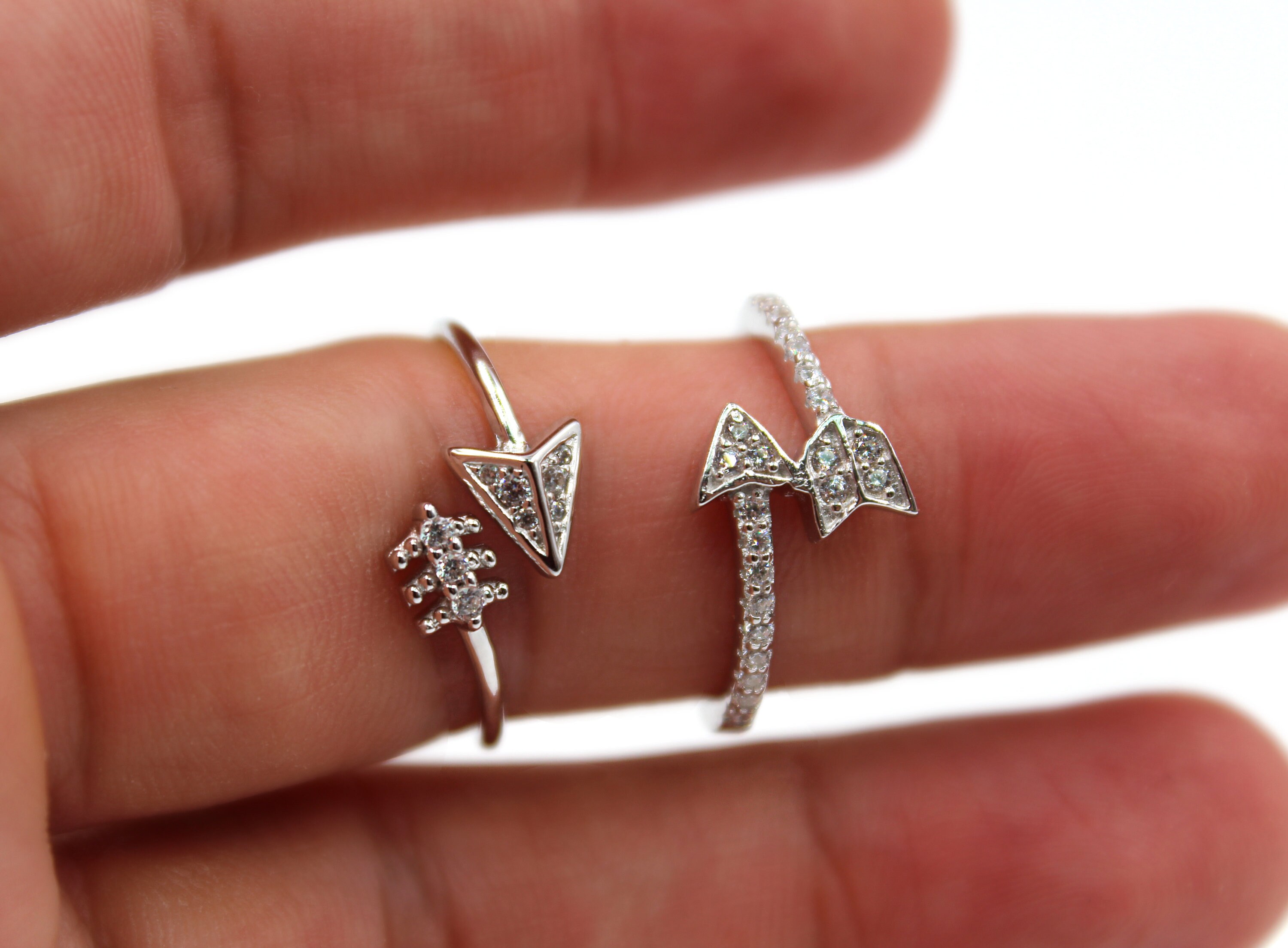 Arrow Rings Fashion Ring Sterling Silver Adjustable Ring | Etsy