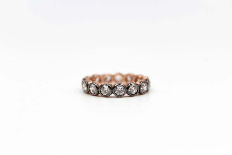 Eternity Band Stacking Rings Infinity Band Bezel Ring Rose - Etsy