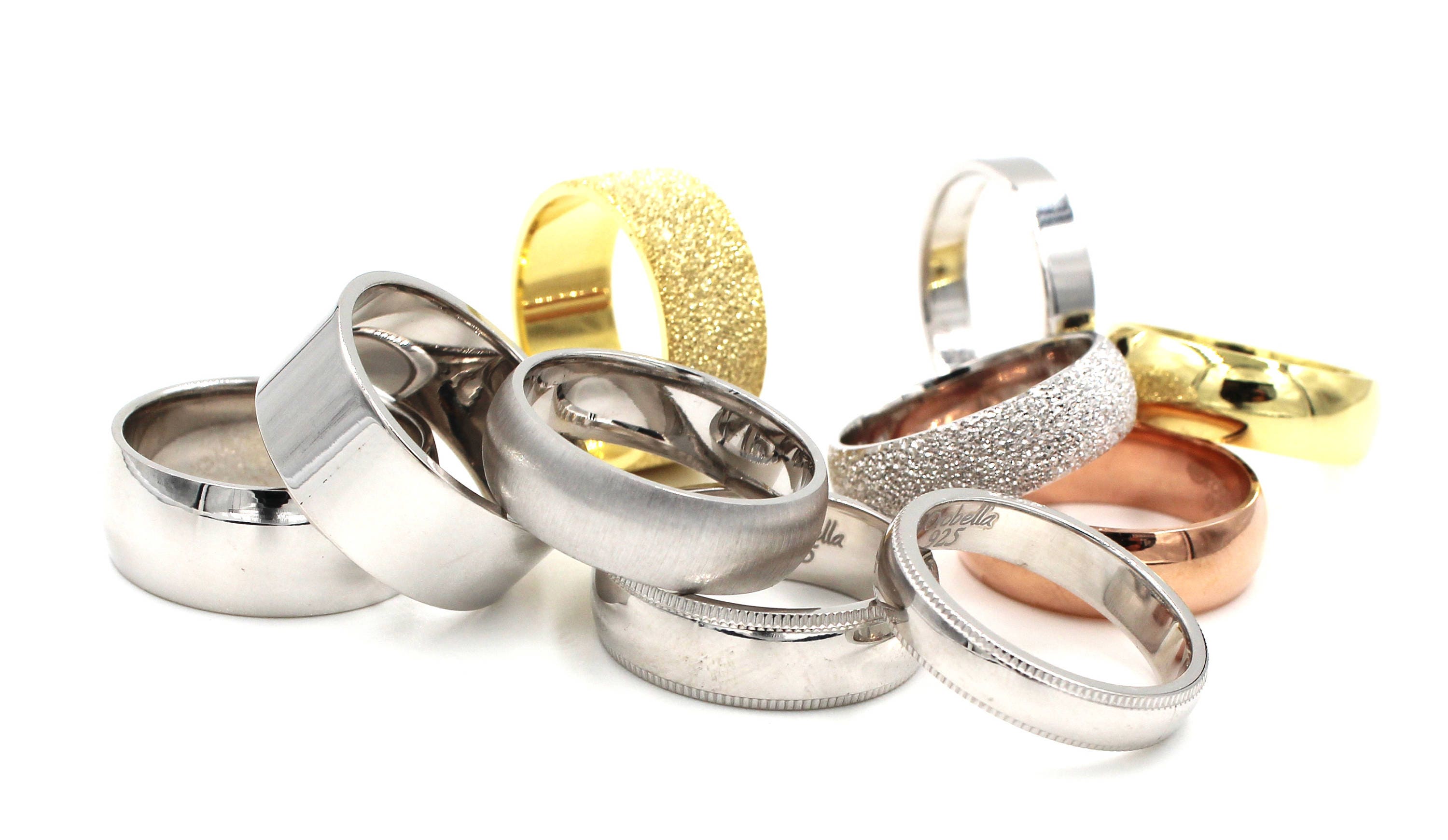 8mm Silver Ring Sand Blast Finish Flat Ring Comfort Fit - Etsy