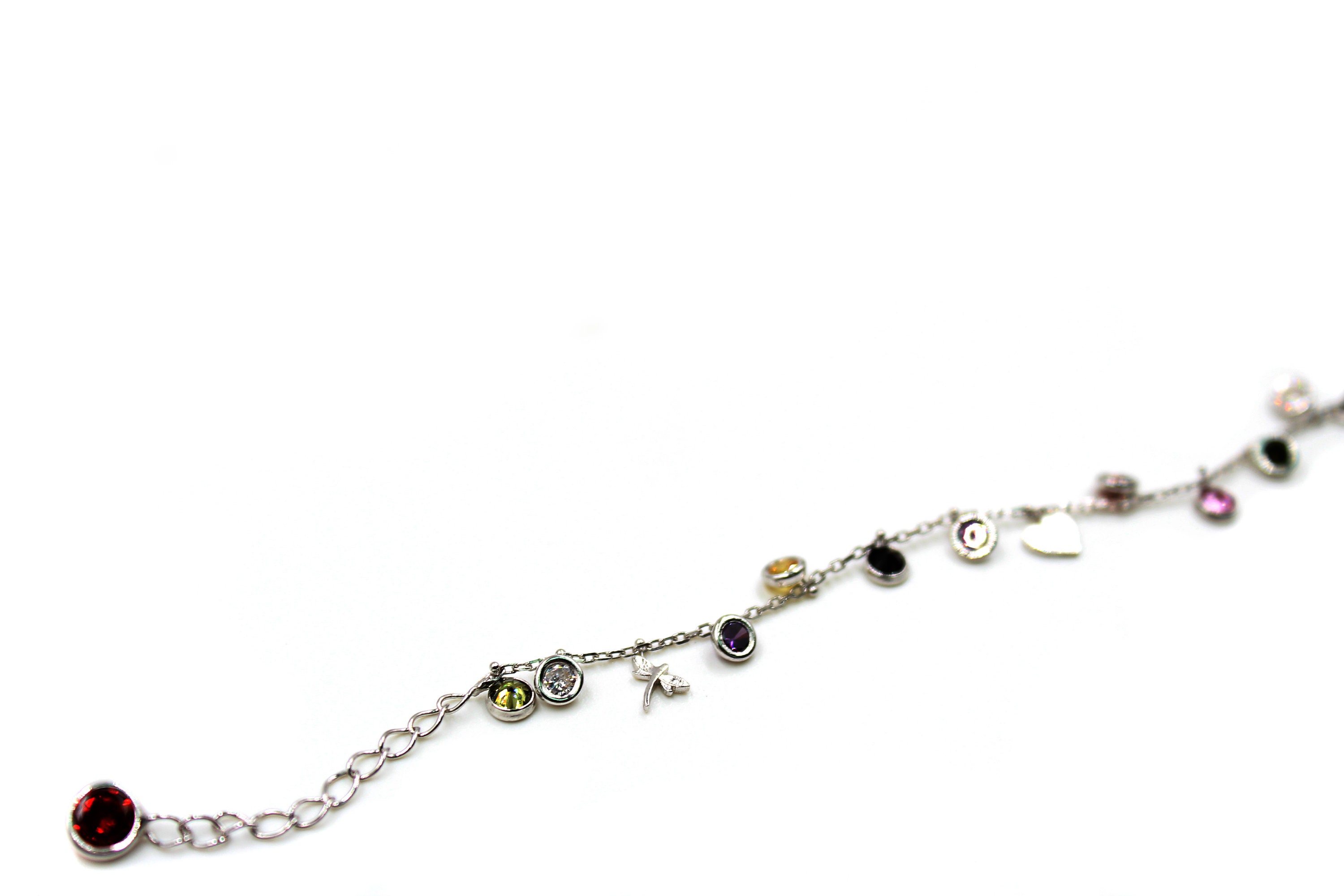 Rainbow Bracelet Mini Charm Bracelet Charm Anklet Sterling - Etsy