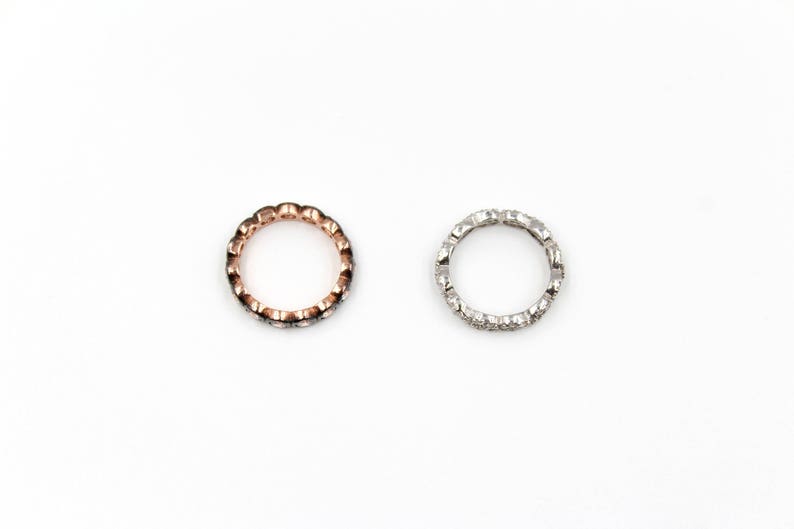 Eternity Band Stacking Rings Infinity Band Bezel Ring Rose | Etsy