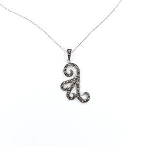 Scrollwork Jewelry Marcasite Jewelry Filigree Necklace - Etsy