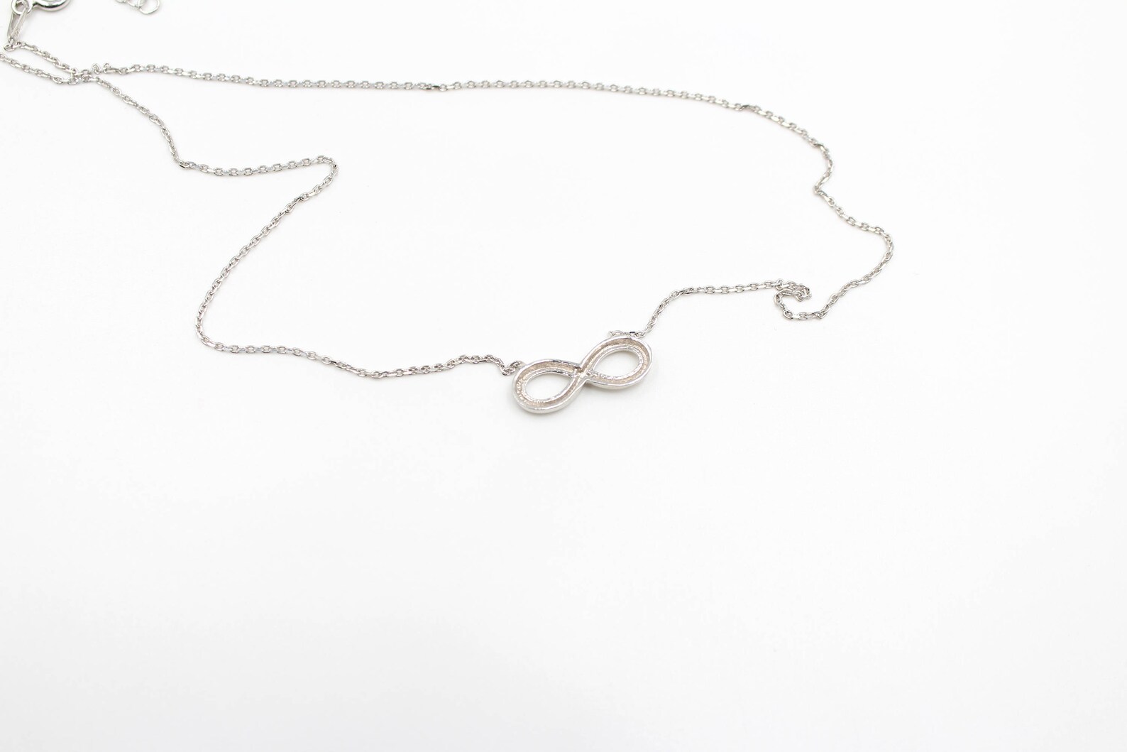Infinity Necklace Silver Necklace Infinity Charm Sterling | Etsy