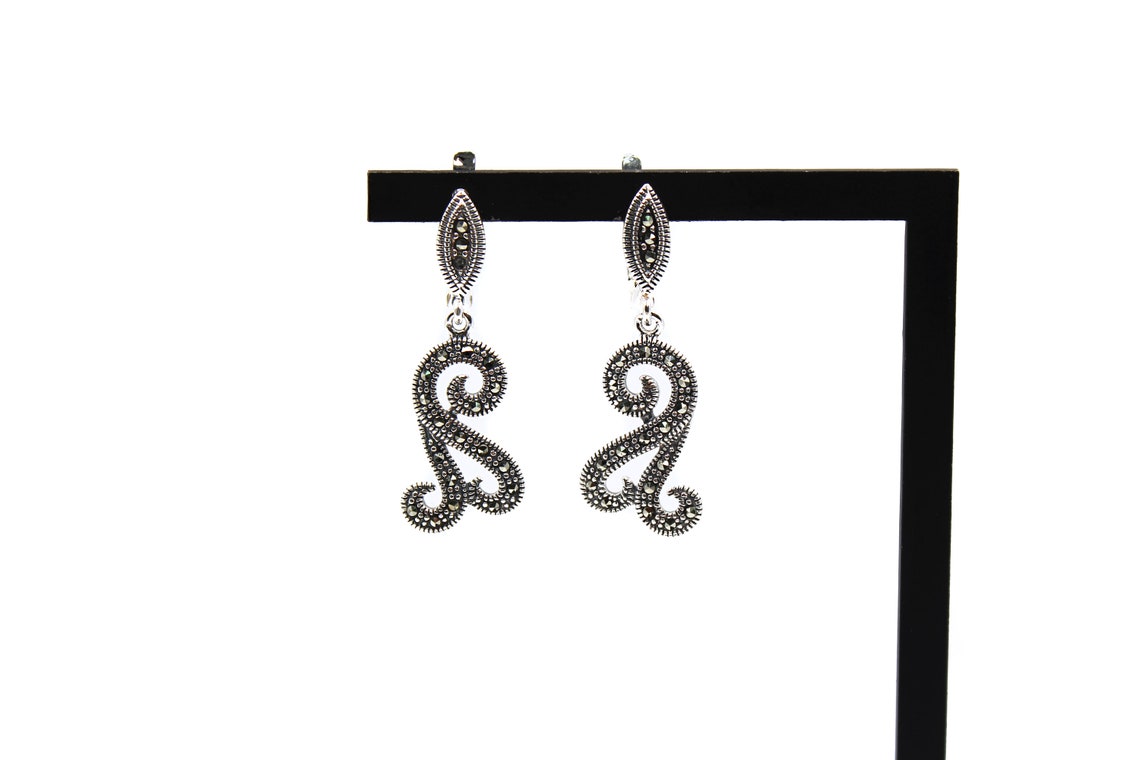 Scrollwork Jewelry Marcasite Jewelry Filigree Necklace | Etsy