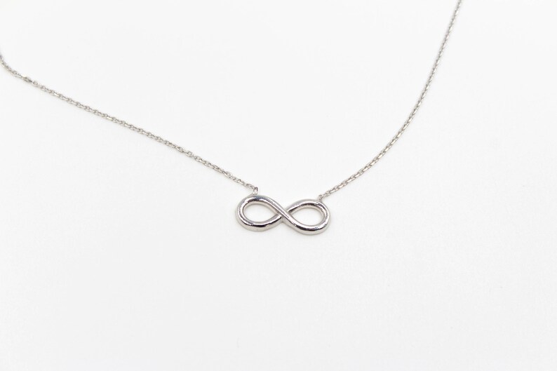 Infinity Necklace Silver Necklace Infinity Charm Sterling | Etsy