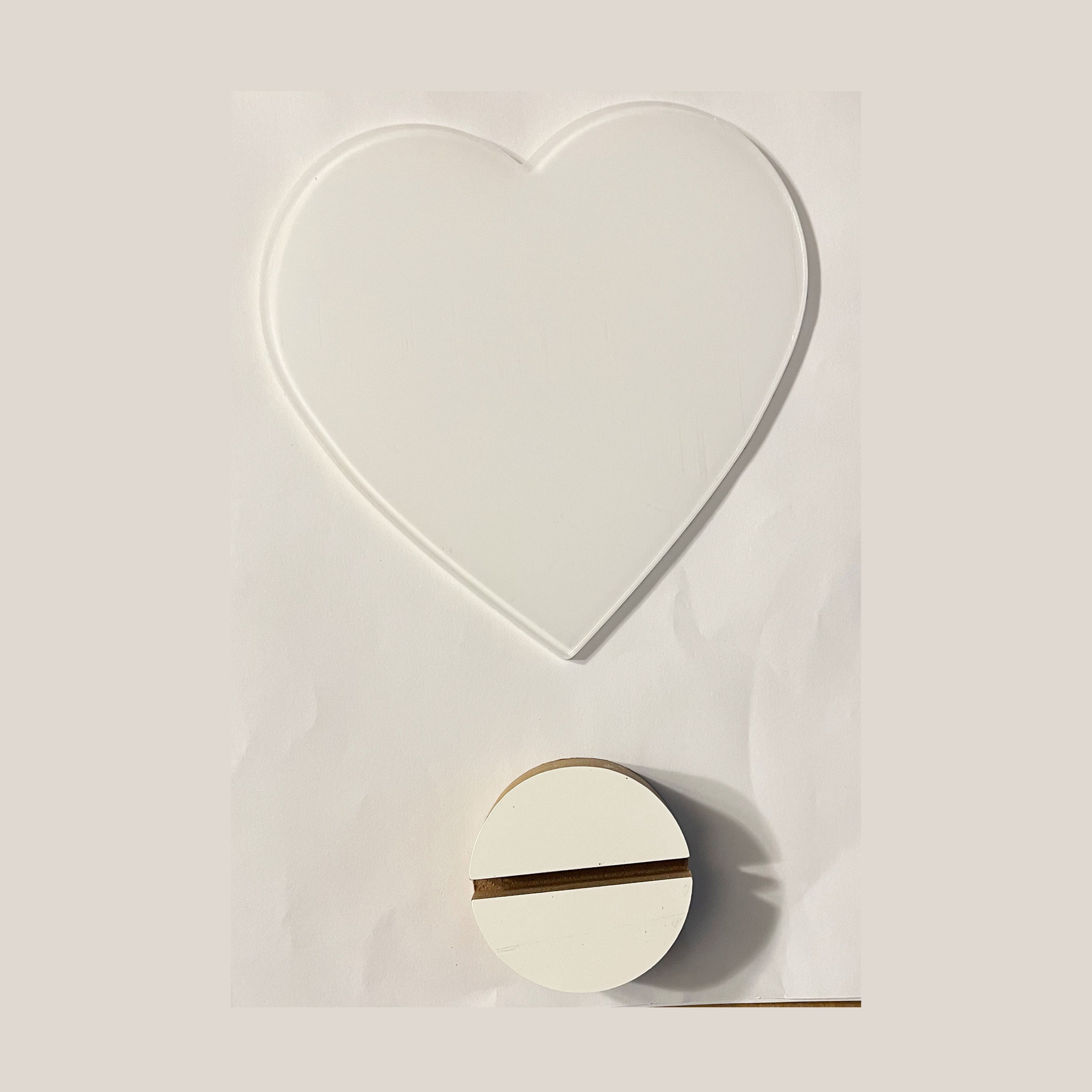 Acrylic Heart Shape Sublimation Blank Heart Shape Acrylic Table Desktop ...