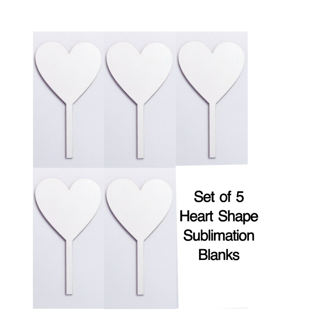 Heart Shape Sublimation Blanks. Cupcake Toppers Sublimation Blanks ...