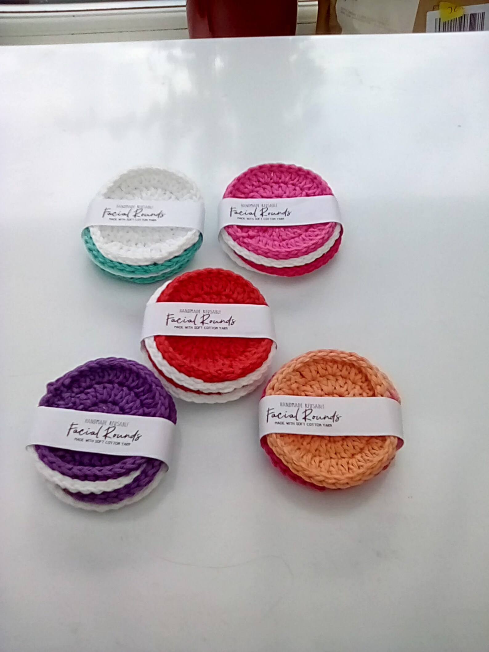 Handmade Reusable Facial Rounds 100% Cotton Various Colours - Etsy