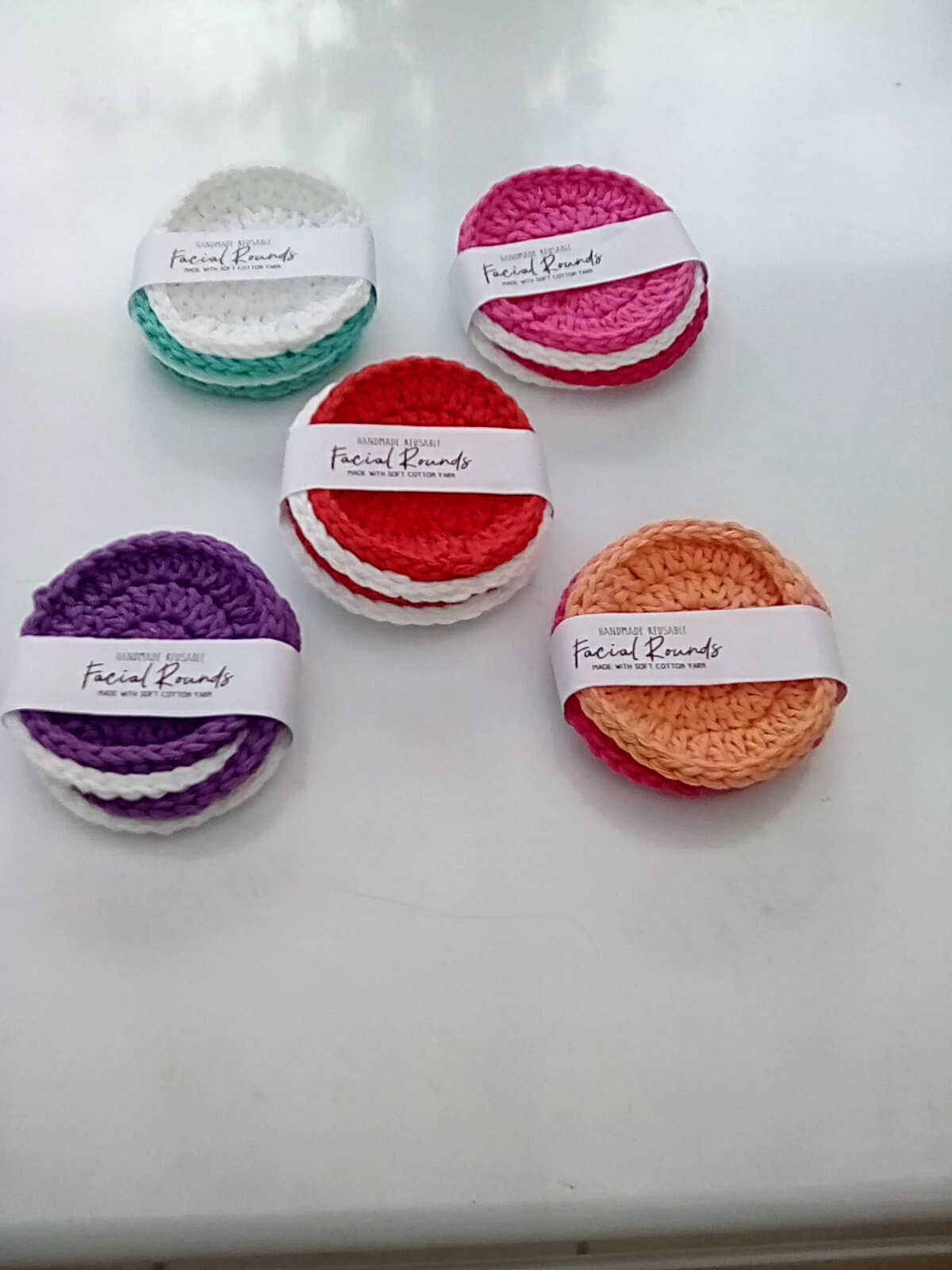 Handmade Reusable Facial Rounds 100% Cotton Various Colours - Etsy