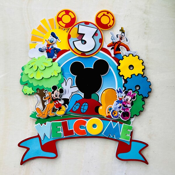 Mickey Mouse Clubhouse Birthday Door Sign - Etsy