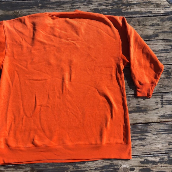 Vintage 1990s Exchange Orange Crew neck Sweatshirt Em… - Gem