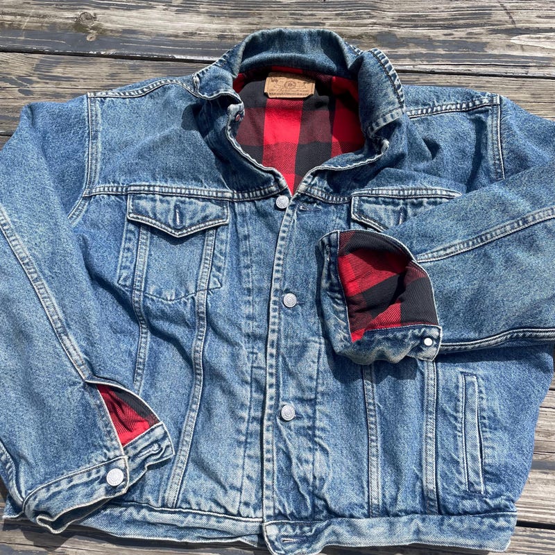 Blue Plaid Lined Jacket - Etsy