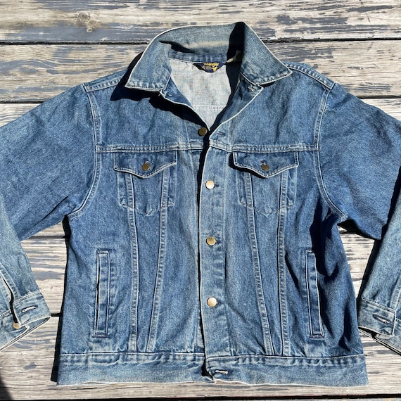 Vintage 1970s 1980s Wrangler Denim Jacket Made in USA Mens L - Etsy