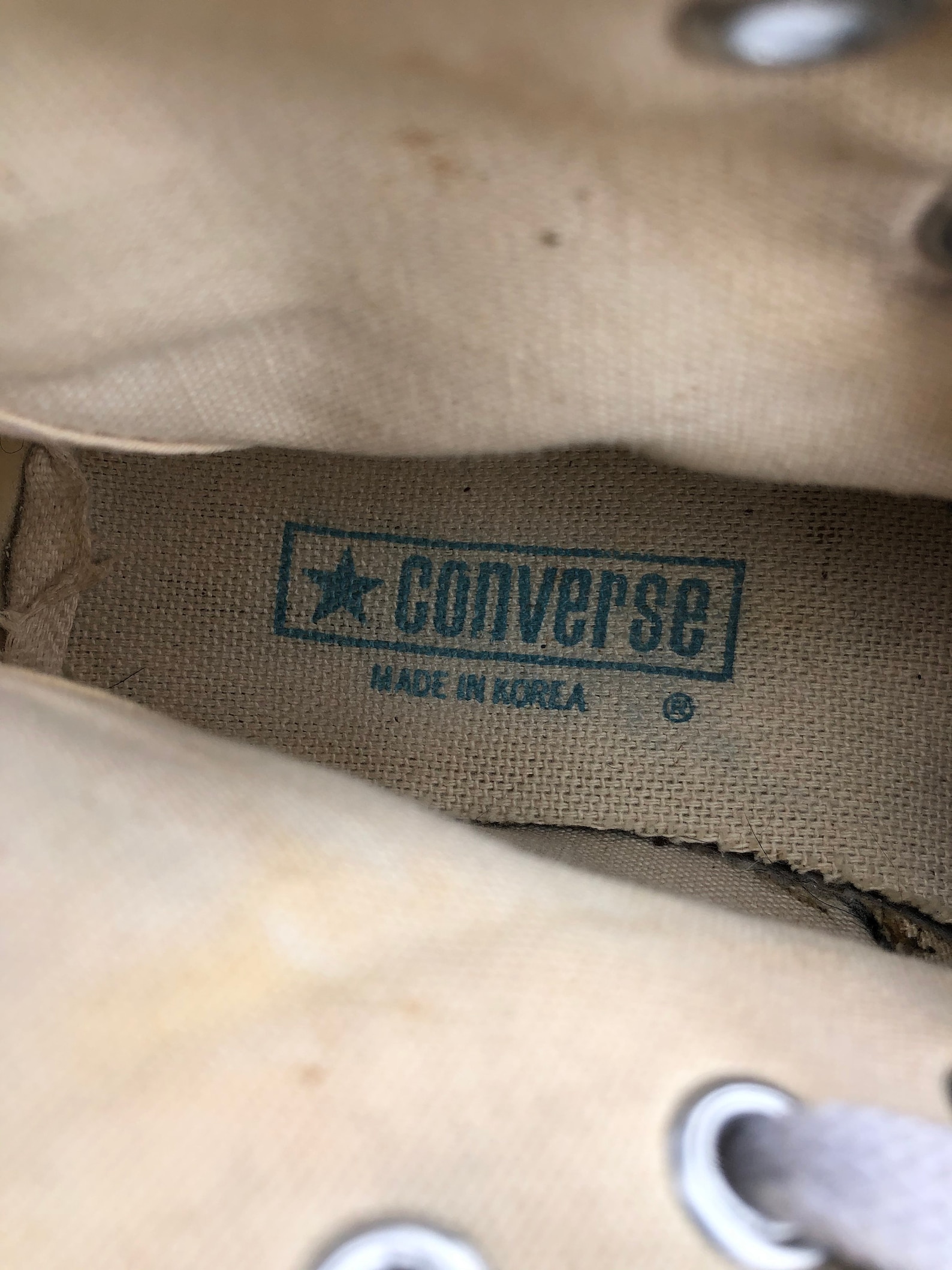 Vintage 80s RARE Made in Korea Converse Chuck Taylor All Stars Hi Top ...