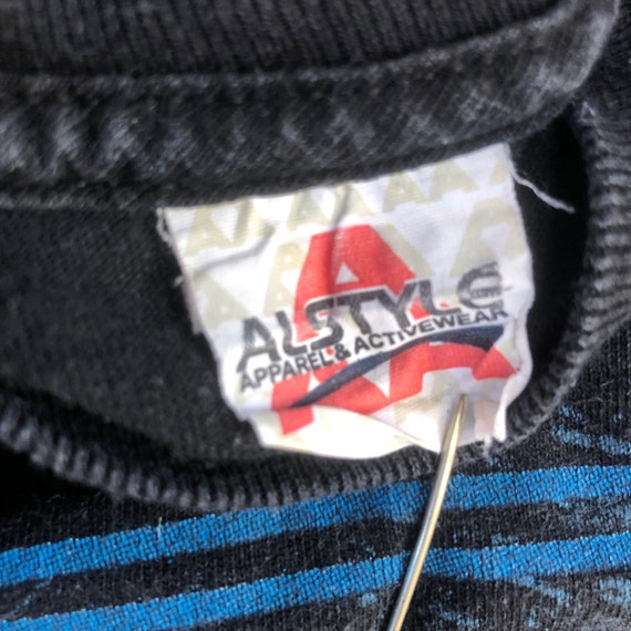 Vintage 1990s Wolf Pack Arctic Runes Mens Medium Blac… - Gem