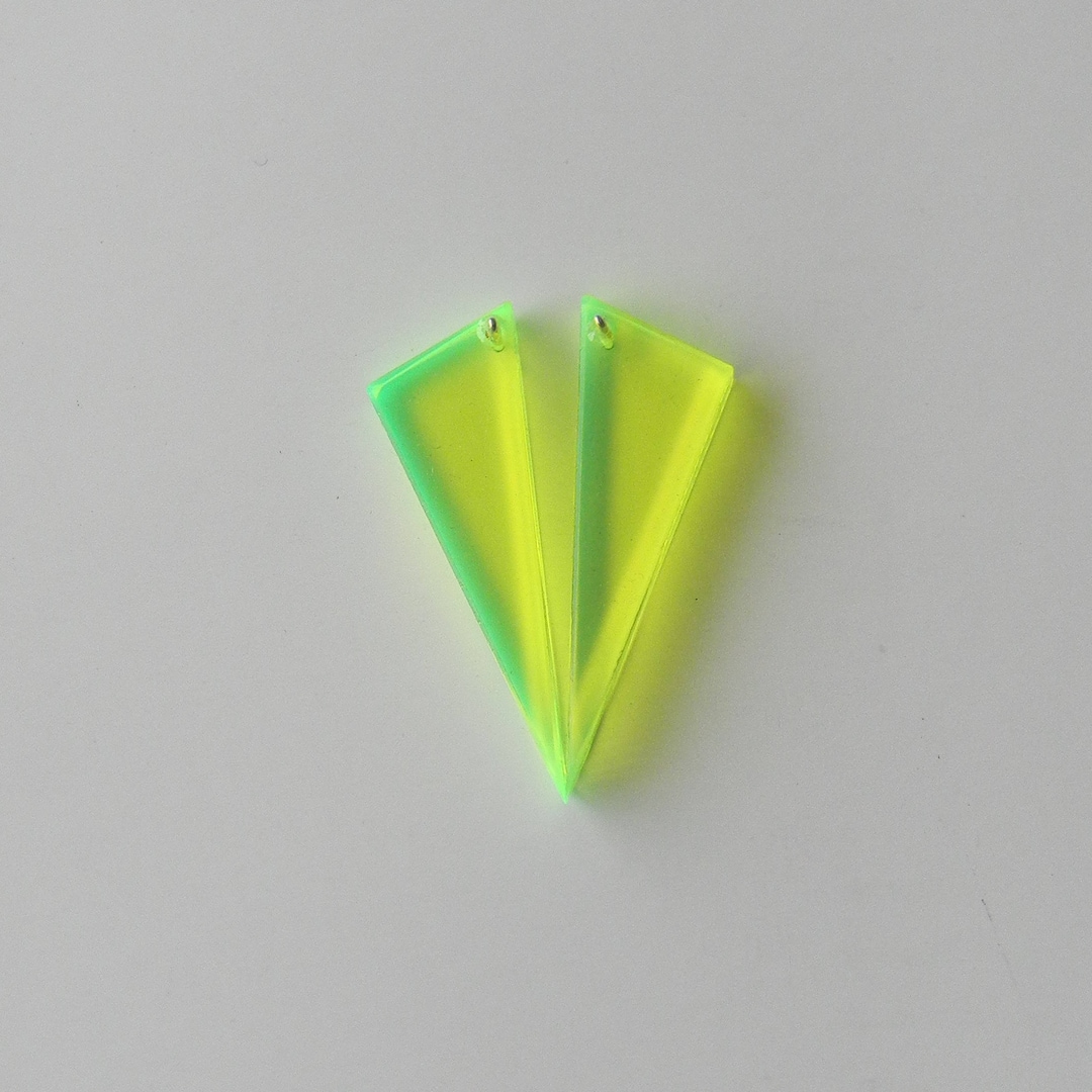 Galactic Futuristic Geometric Triangle Black Light Reactive Earrings in ...