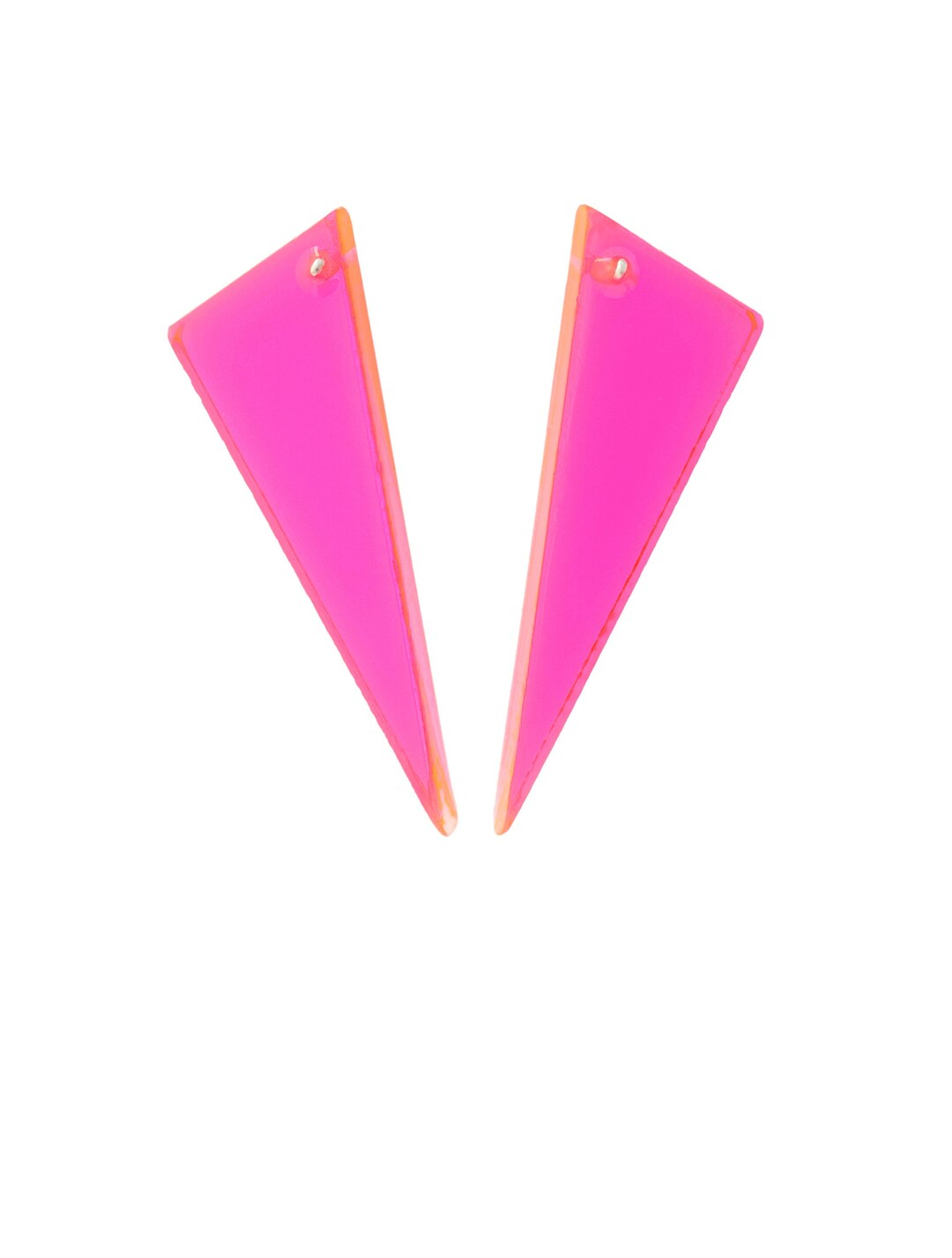 Neon Triangle Geometric Black Light Reactive Drag Futuristic Earrings ...