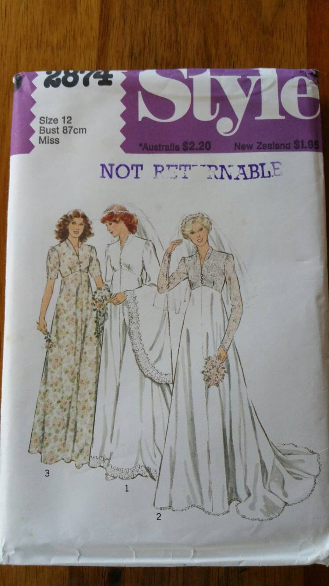 Style 2874 Misses' Wedding or Bridesmaid Dress Size - Etsy Australia