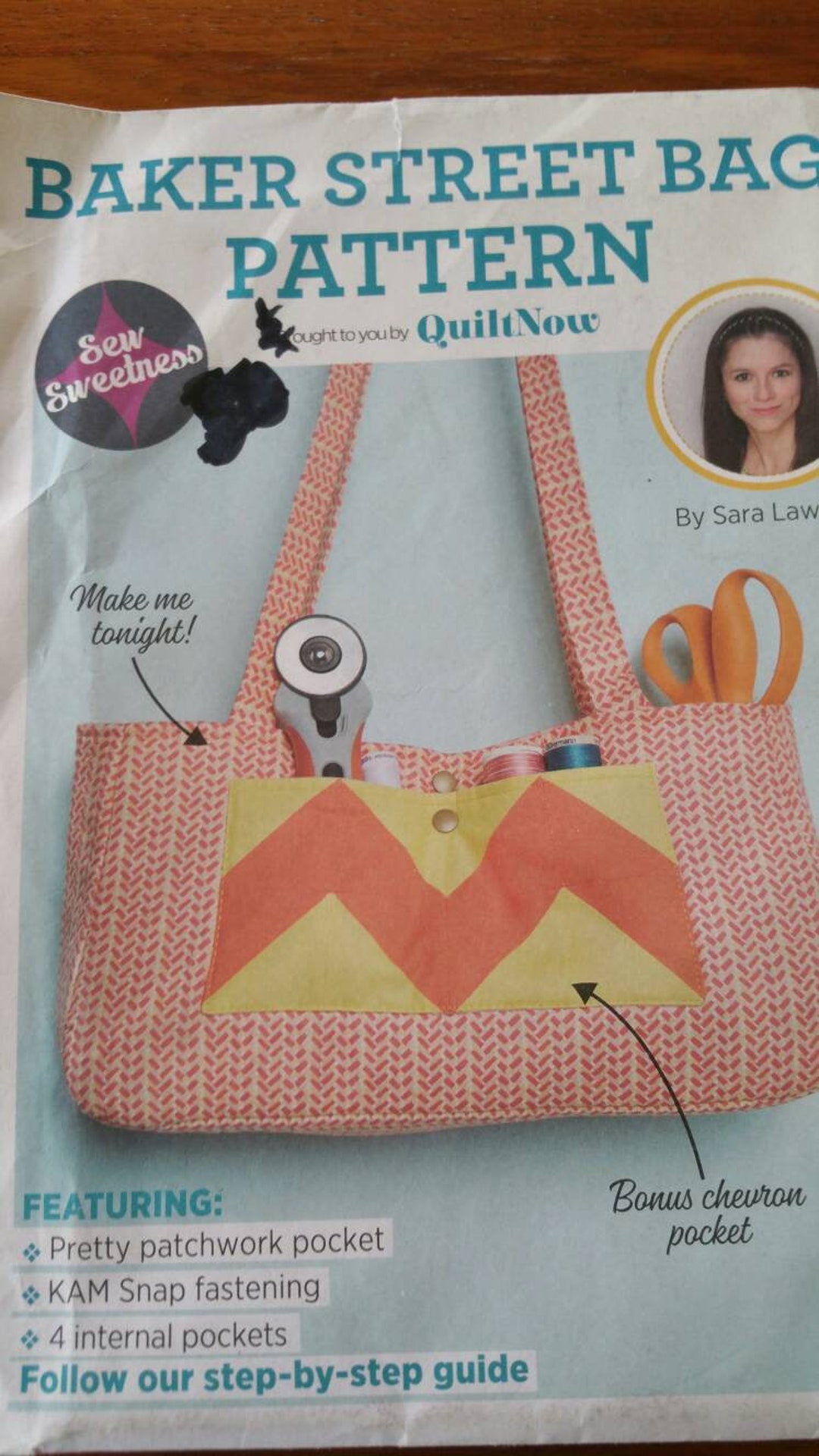 Quilt Now - Design by Sara Lawson - Baker Street Bag Pattern - Etsy