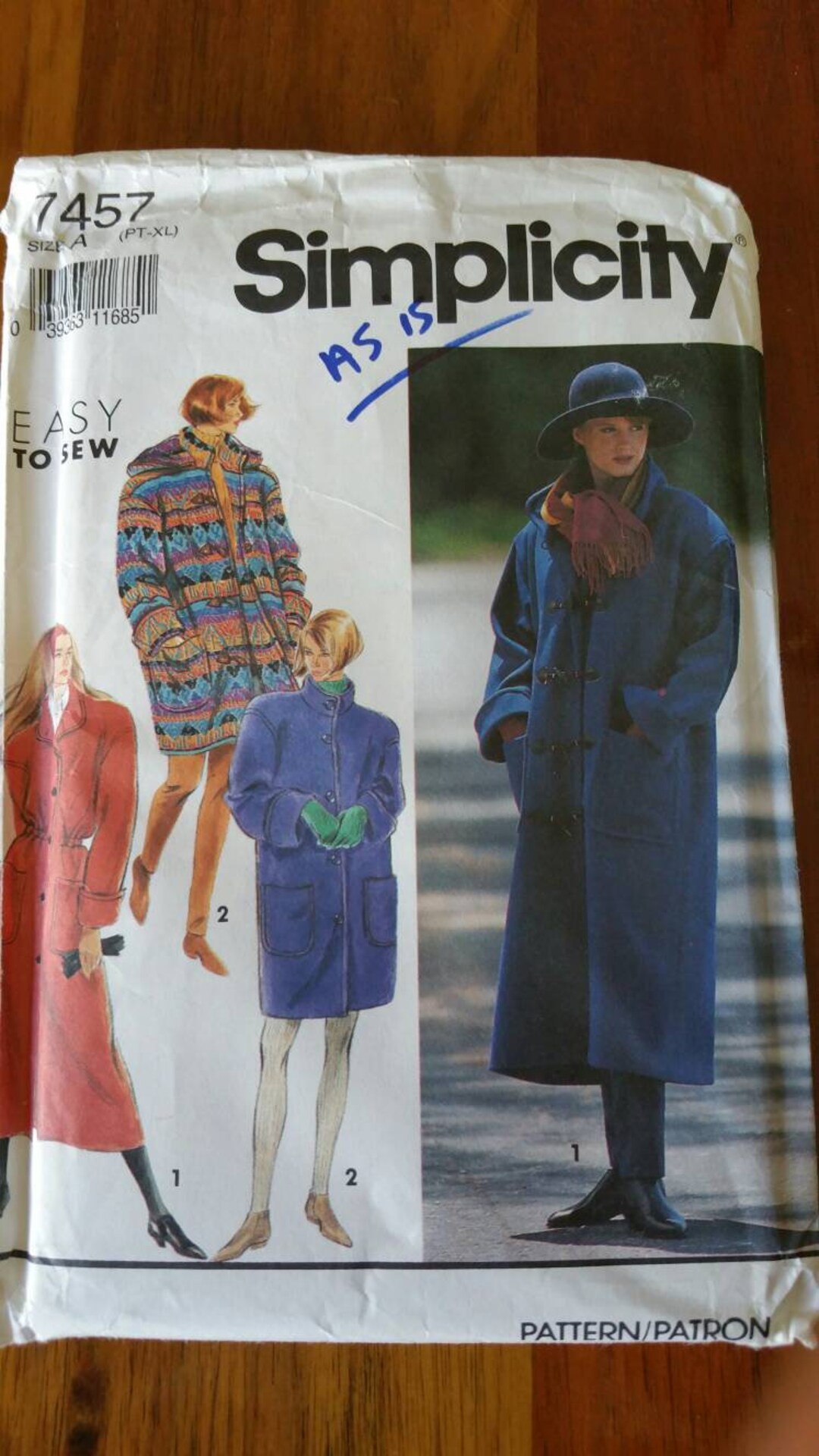 Simplicity 7457 Misses' Lined Coat in Two Lengths With Detachable Hood ...