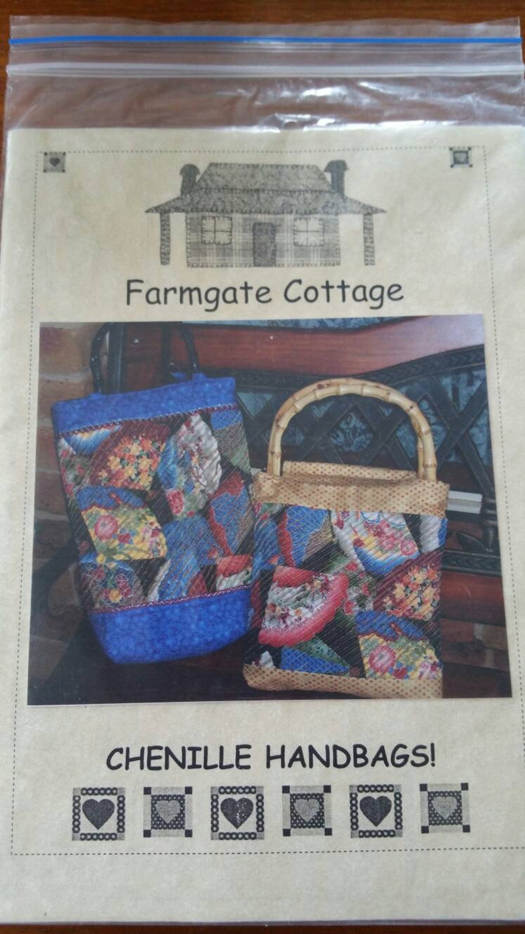 Farmgate Cottage - Chenille Handbags Pattern - Etsy
