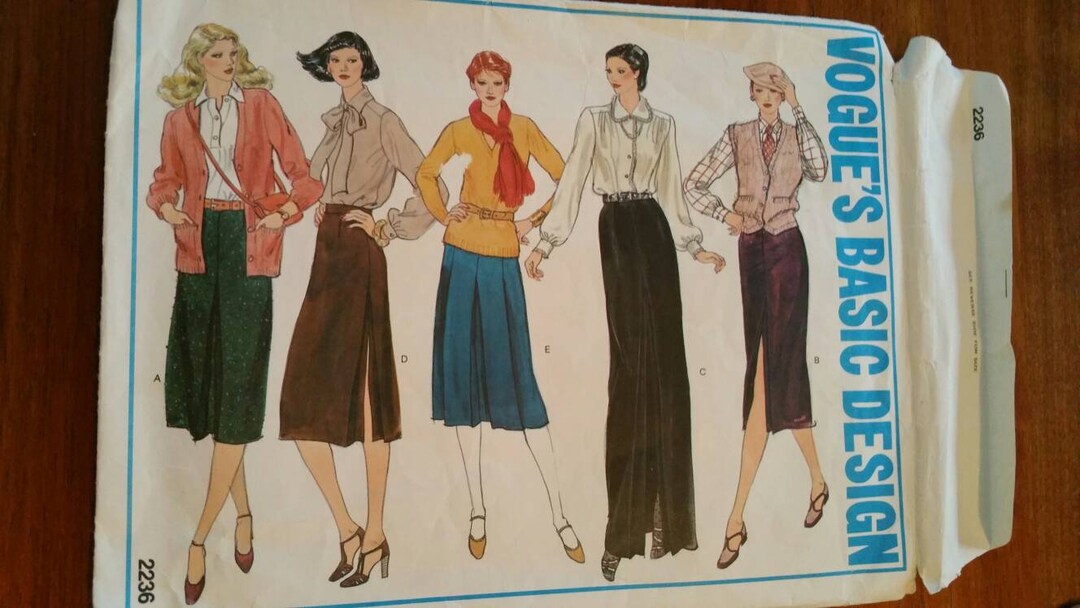 Vogue - Basic Design - #2236 - Misses' Skirts - Size 10 - Partially Cut ...