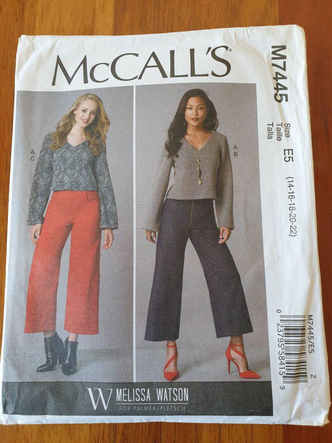 Mccall's - Melissa Watson for Palmer Pletsch - #M7445 - Misses' Top and ...