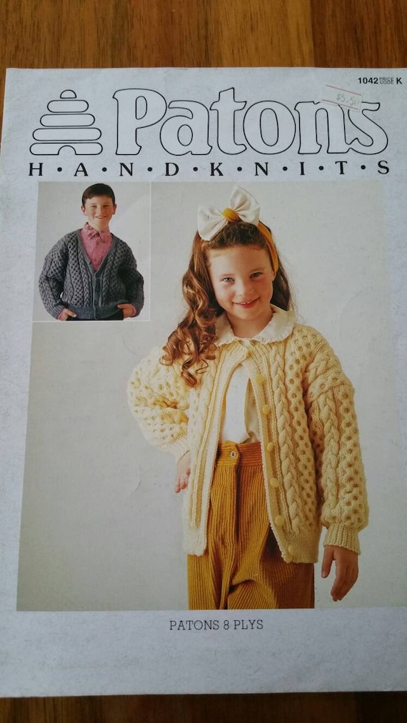 Patons 1042 8 Ply Handknits for Kids Knitting Book | Etsy