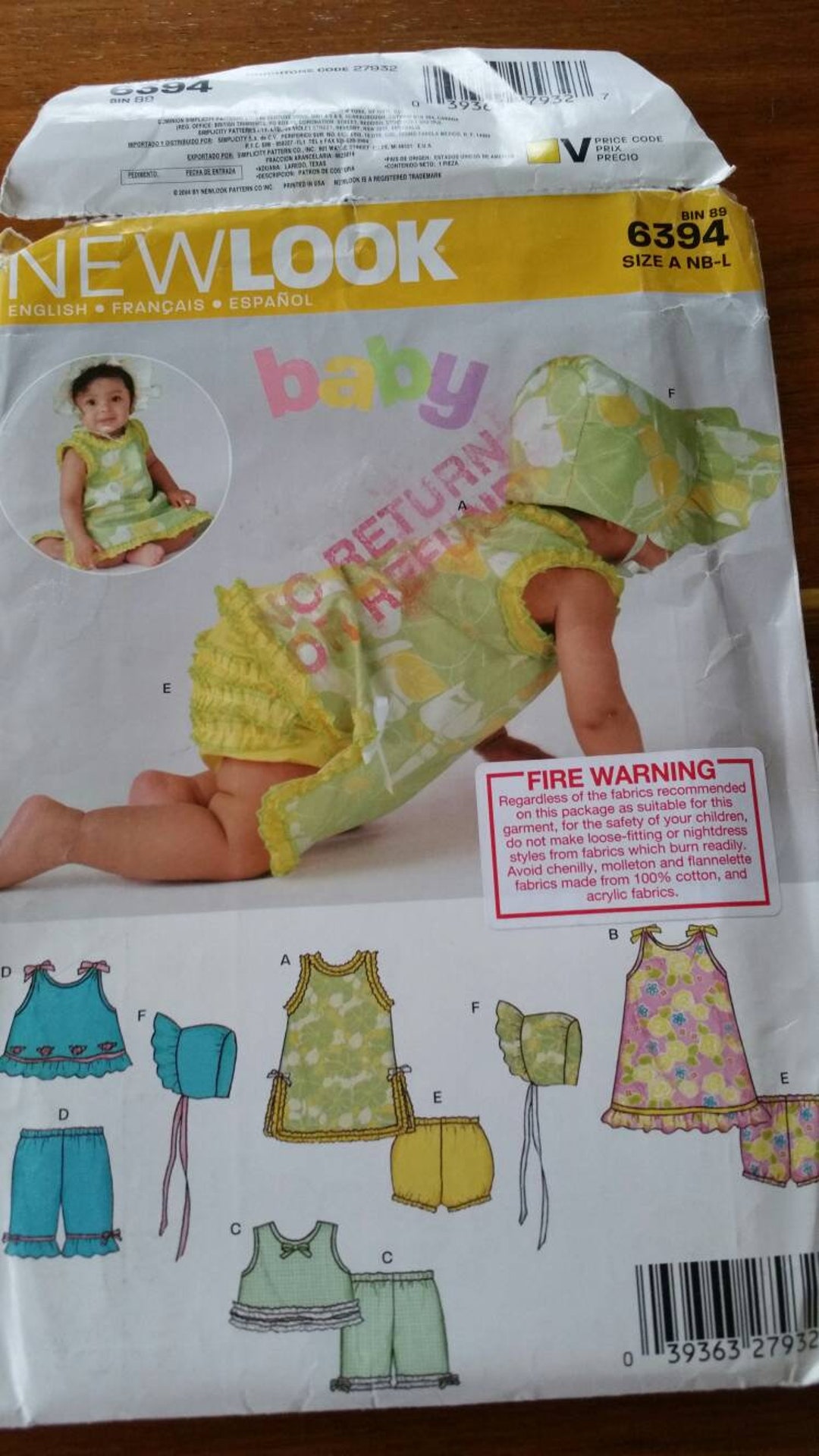 New Look - #6394 - Babies Outfits - Size Newborn to Large - Uncut - Etsy