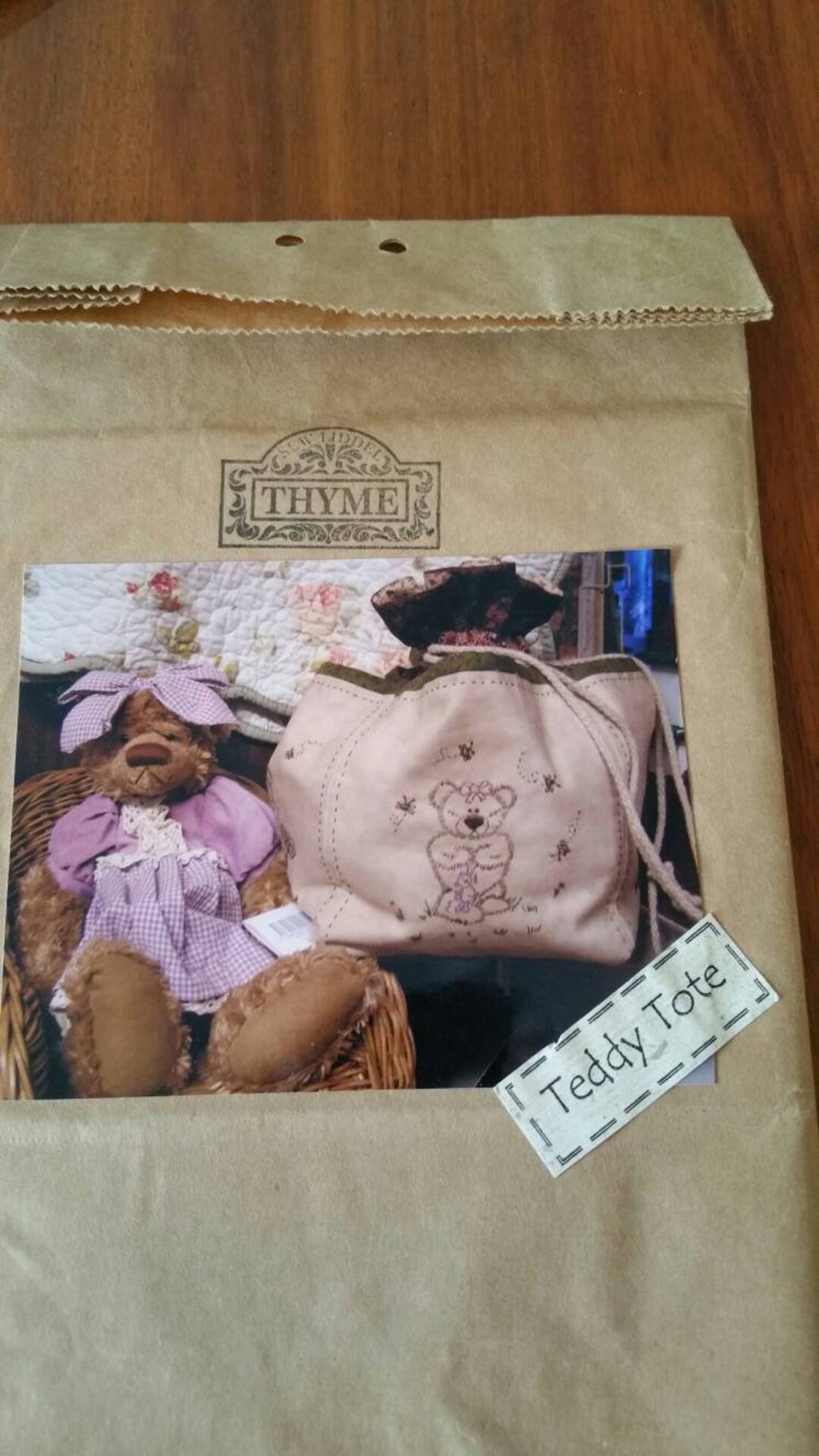 Sew Liddle Thyme - Teddy Tote - Bag Pattern - Etsy