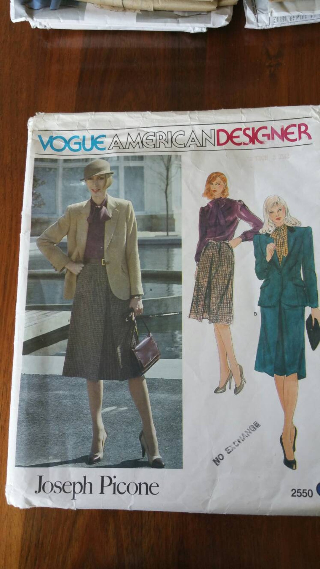 Vogue American Designer Joseph Picone 2550 Misses' Jacket, Skirt and ...