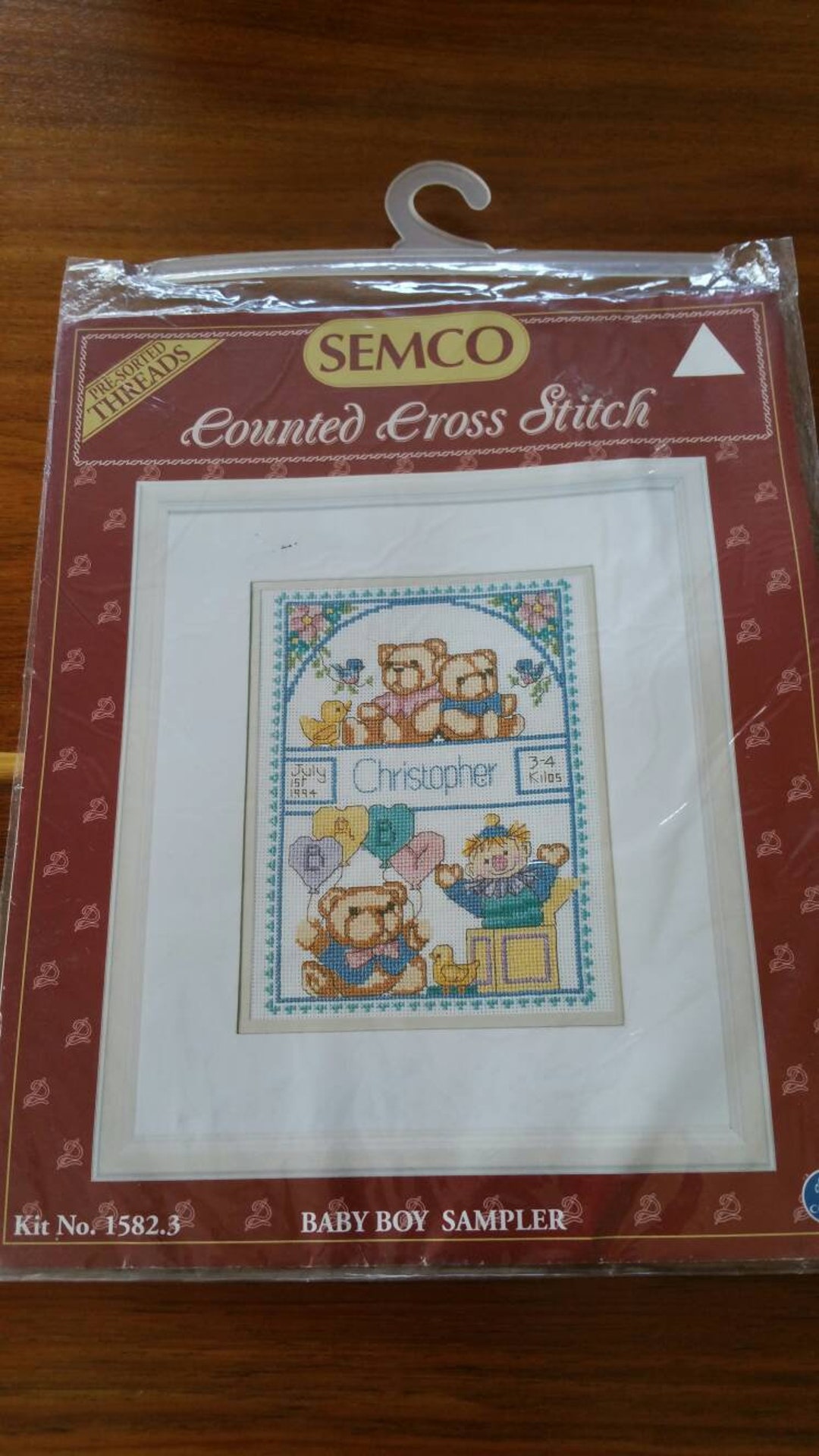 Semco - #1582.3 - Baby Boy Sampler - Counted Cross Stitch Kit - Etsy
