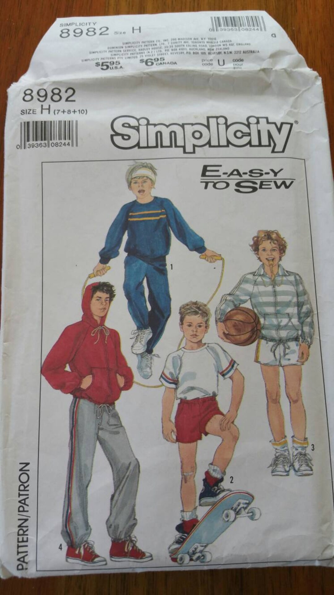 Simplicity - Easy to Sew - #8982 - Children's Unlined Jacket, Pullover ...
