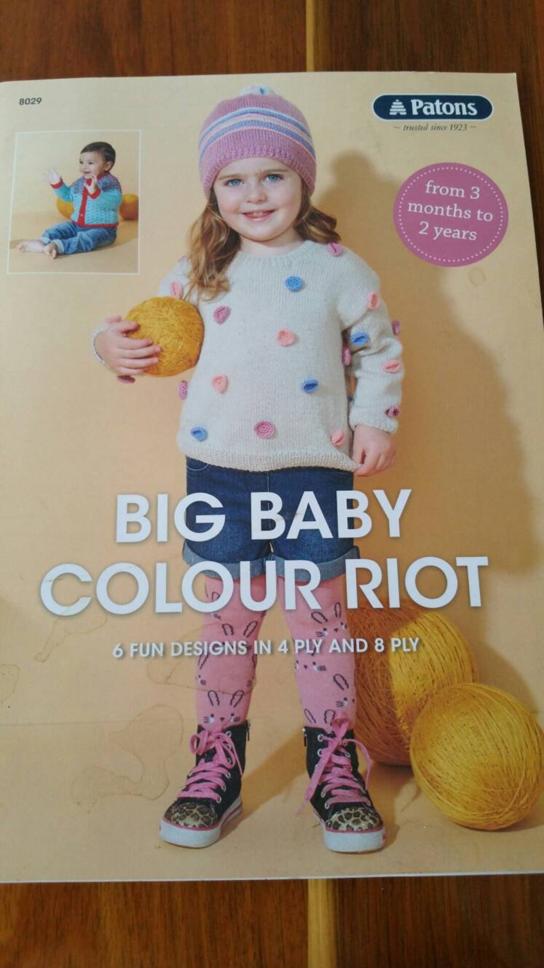 Patons - #8029 - Big Baby Colour Riot in 4 and 8 Ply - Size 3, 6, 9, 12 ...