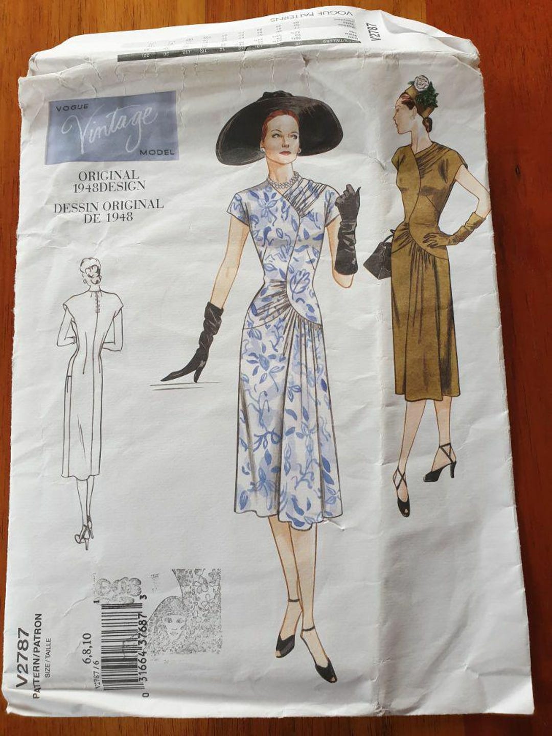 Vogue - Reproduction Vintage - Original 1948 Design - #V2787 - Misses ...