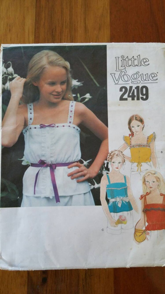 Vogue Little Vogue 2419 Girls' Top Size 10 - Etsy
