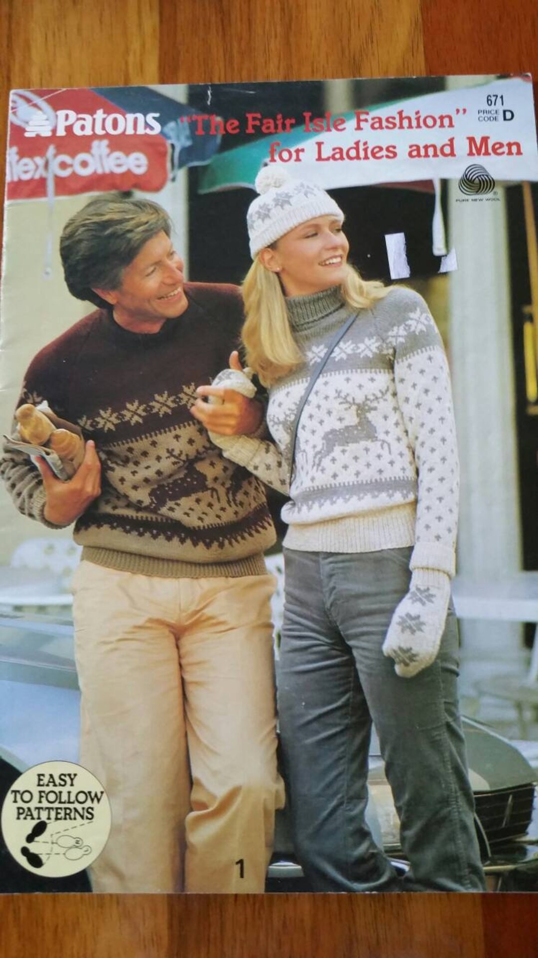 Patons - #671 - Unisex Fair Isle Jumpers, Hats, Mitts and Cardigans in ...