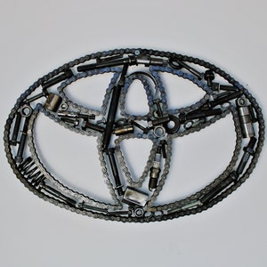 Toyota Logo Car Part Art Automotive Wall Art, Handcrafted Gift for Auto ...