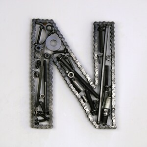 Car Part Letter N: Handmade Metal Initial Sign, Industrial Decor - Etsy