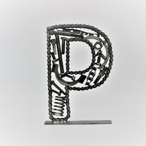 Personalized Car Part Letter P - Automotive Wall Art, Car Enthusiast ...